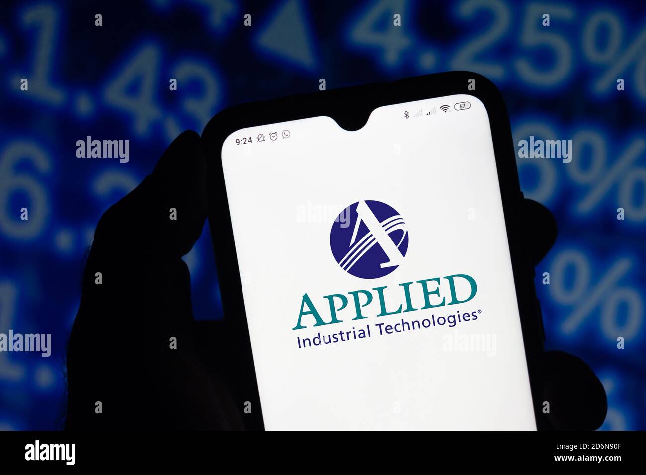 In this photo illustration the Applied Industrial Technologies logo ...