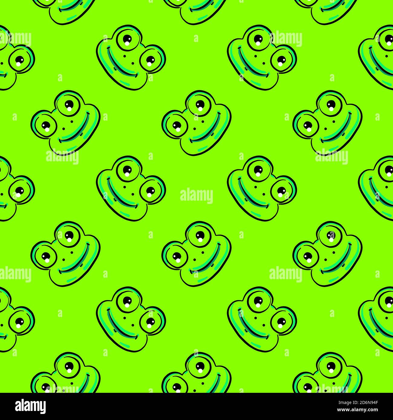 Green frogs, seamless pattern on green background Stock Vector Image ...
