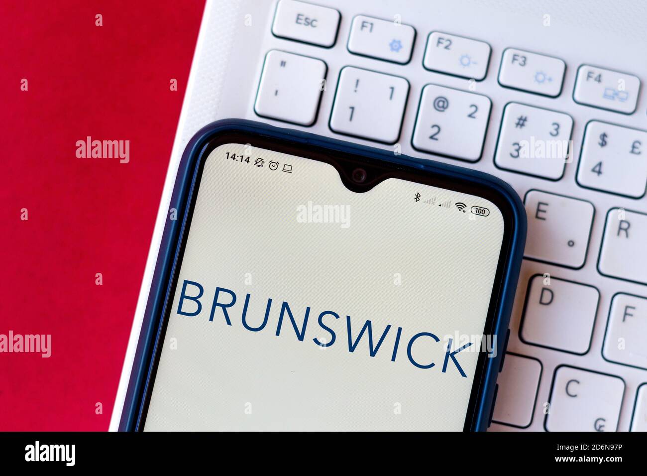 In this photo illustration the Brunswick Corporation logo seen ...
