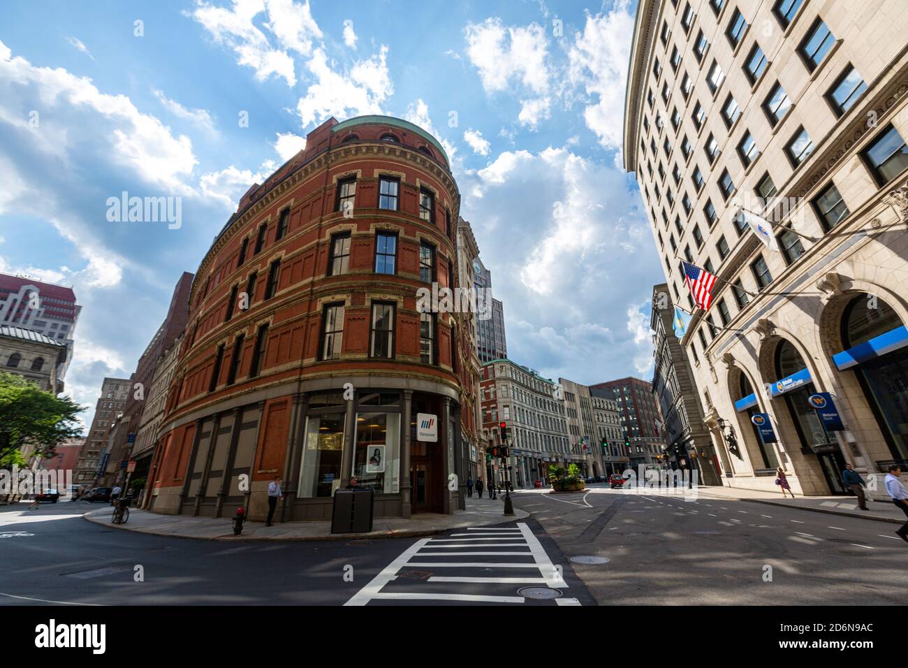 Devonshire St, Financial District, Boston, Massachusetts, USA Stock ...