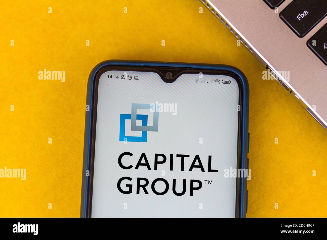 In this photo illustration the Capital Group Companies logo seen ...
