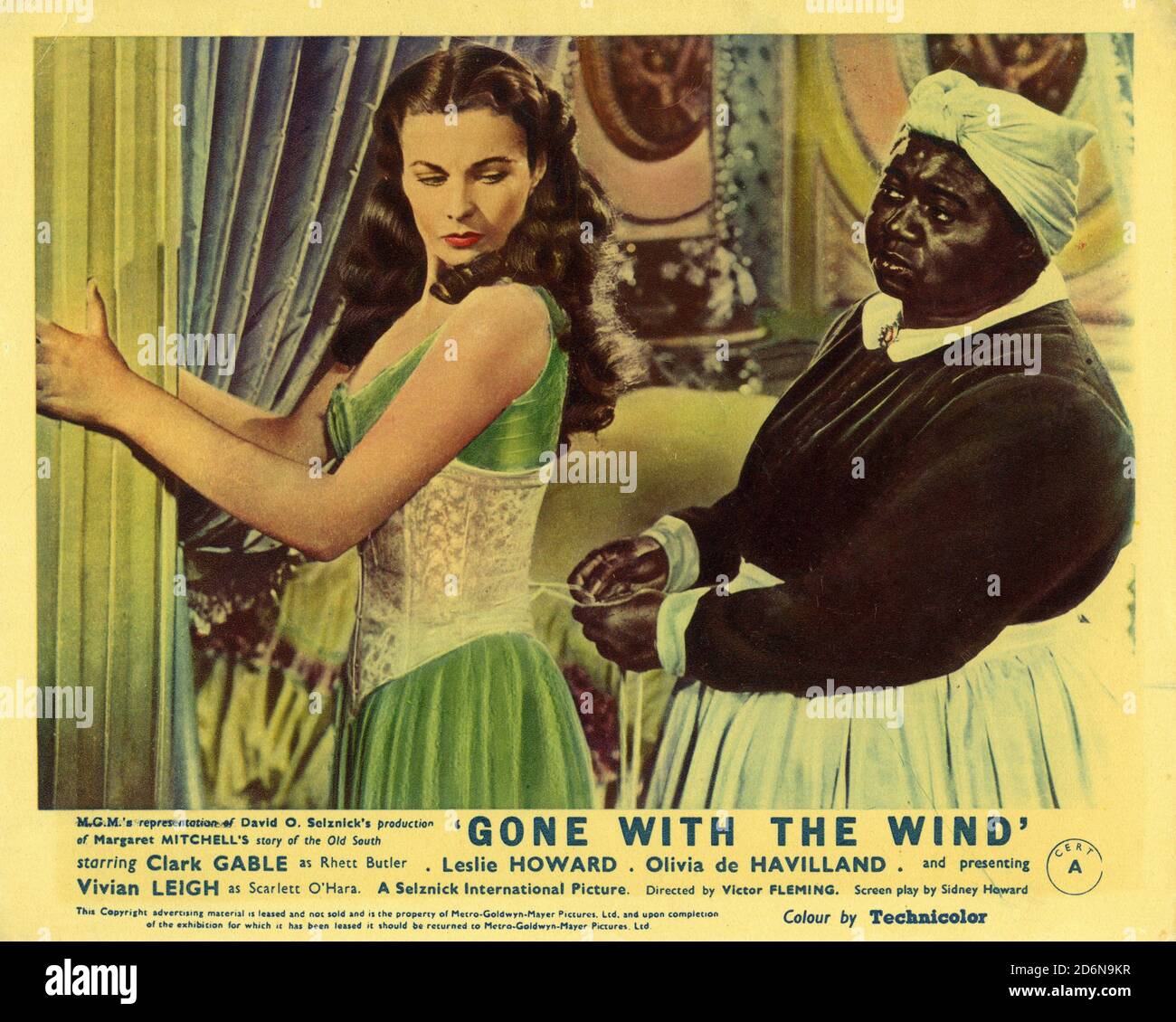 VIVIEN LEIGH and HATTIE McDANIEL in GONE WITH THE WIND 1939 director VICTOR FLEMING novel ...