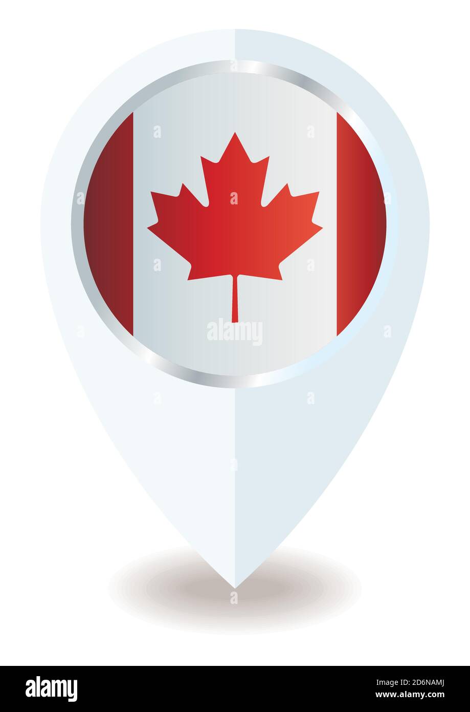 Flag of Canada, location icon for Multipurpose Stock Vector Image & Art ...