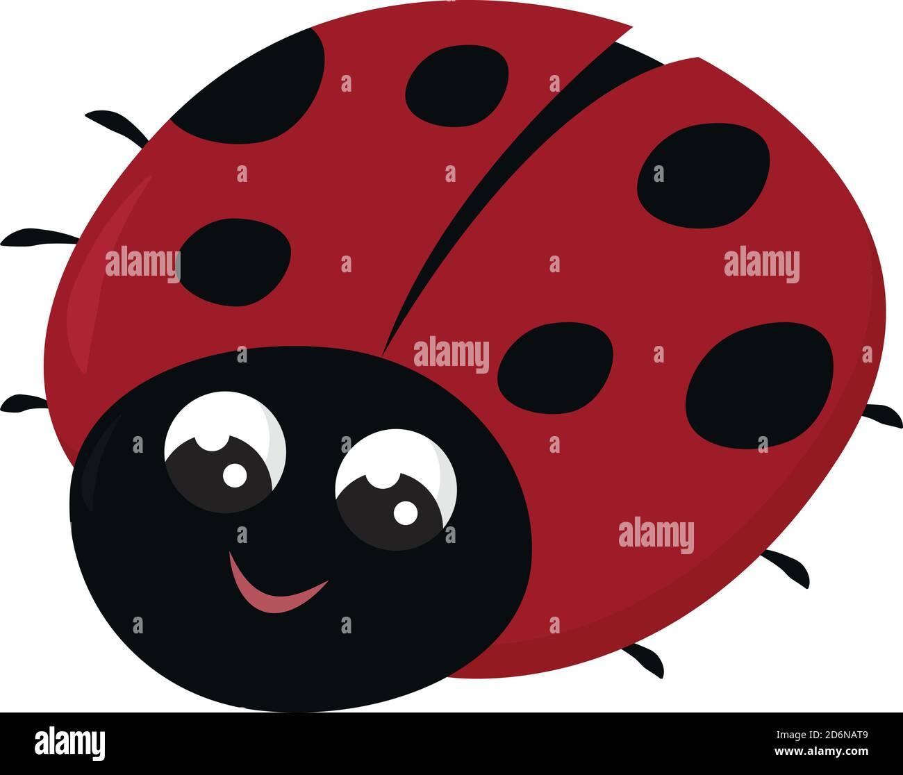 Little ladybug, illustration, vector on white background Stock Vector ...