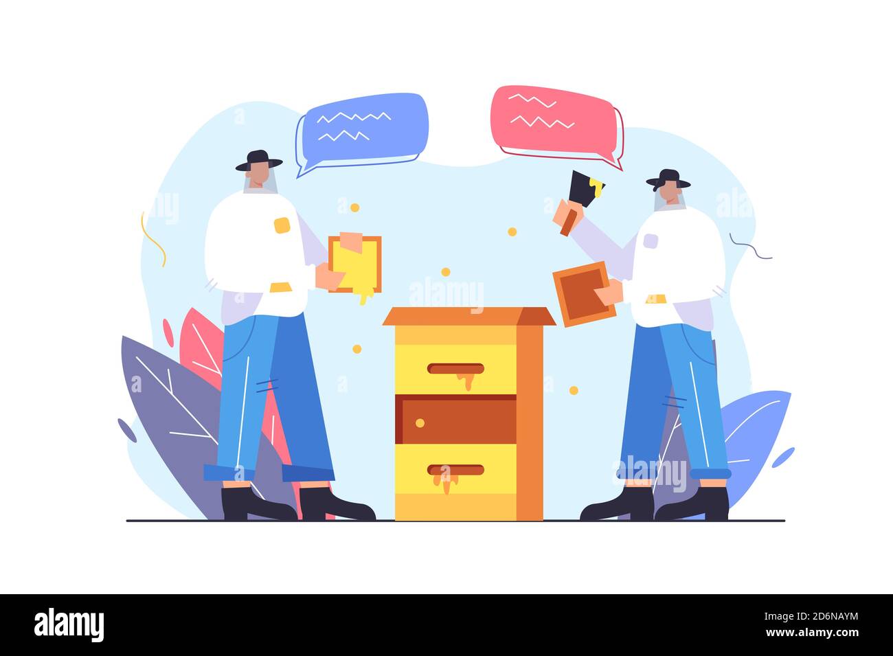 Person beehive apiary Cut Out Stock Images & Pictures - Alamy