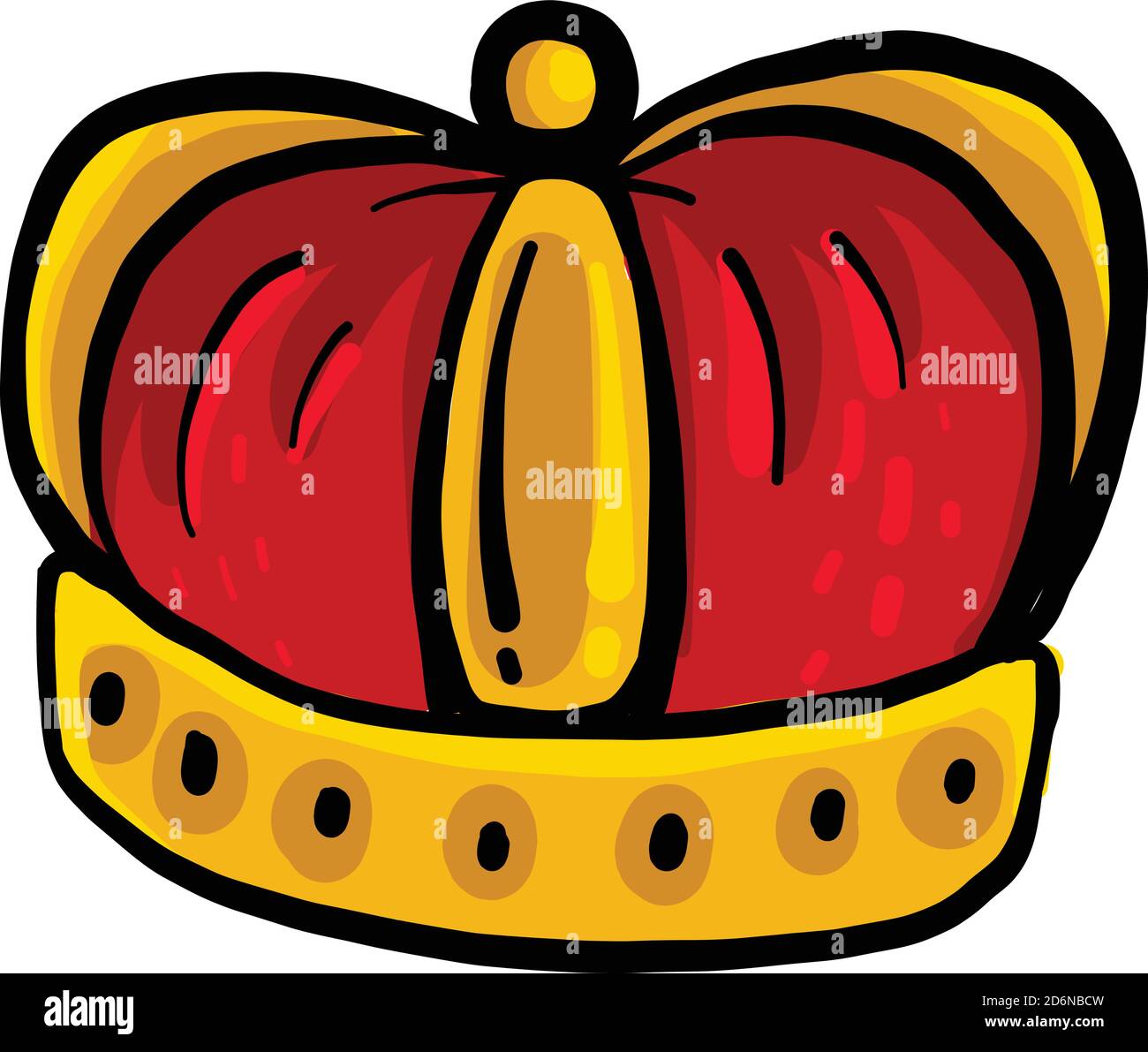 Crown kings isolated icon Cut Out Stock Images & Pictures - Alamy