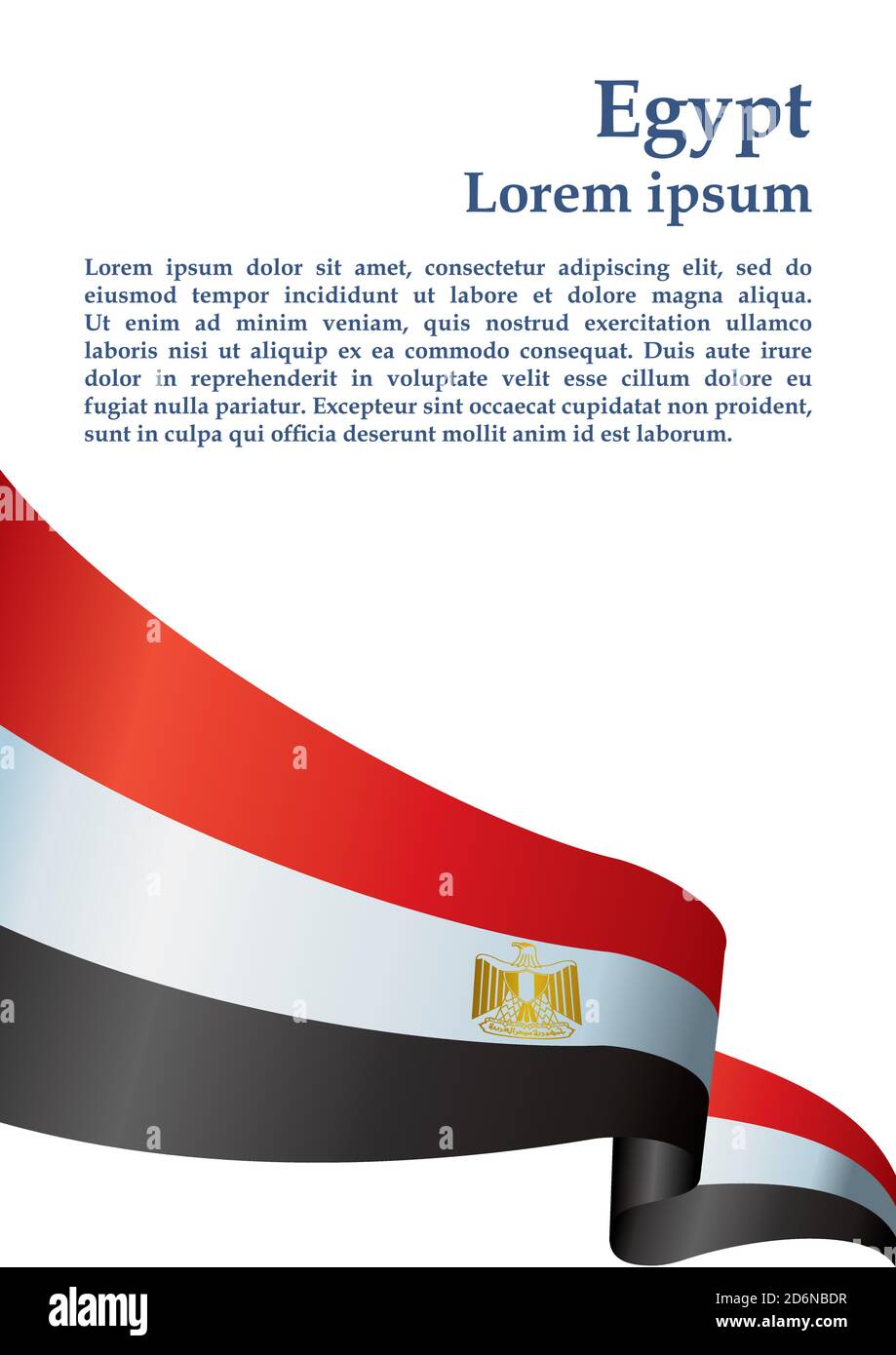 Flag of Egypt, Arab Republic of Egypt. template for award design, an ...