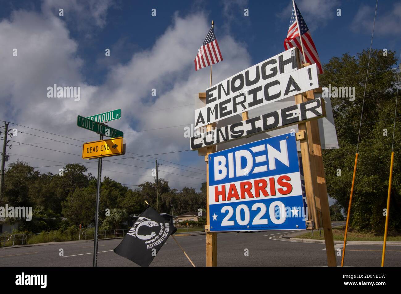 A Joe Biden, Kamala Harris campaign sign in central Florida during the ...