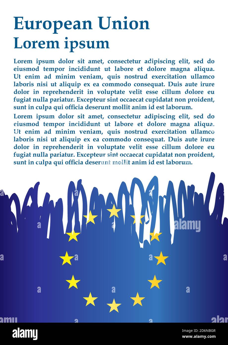 Flag of Europe, European Union. Template for award design, an official ...