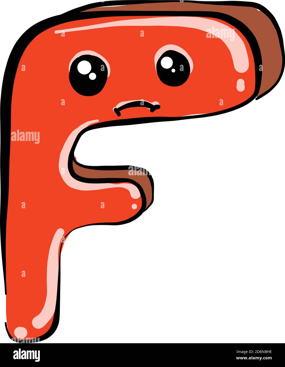 Letter F, illustration, vector on white background Stock Vector Image ...