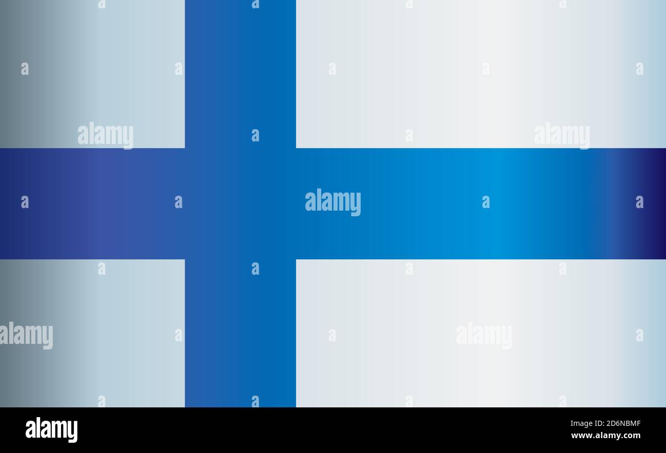 Flag of Finland, Republic of Finland. Bright, colorful vector ...