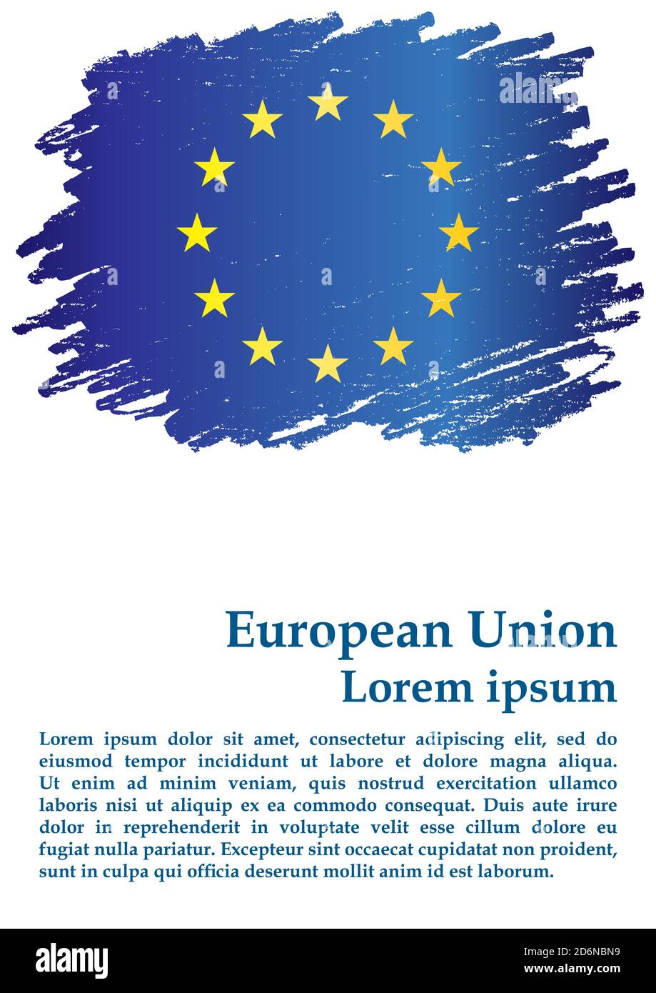 Flag of Europe, European Union. Template for award design, an official ...