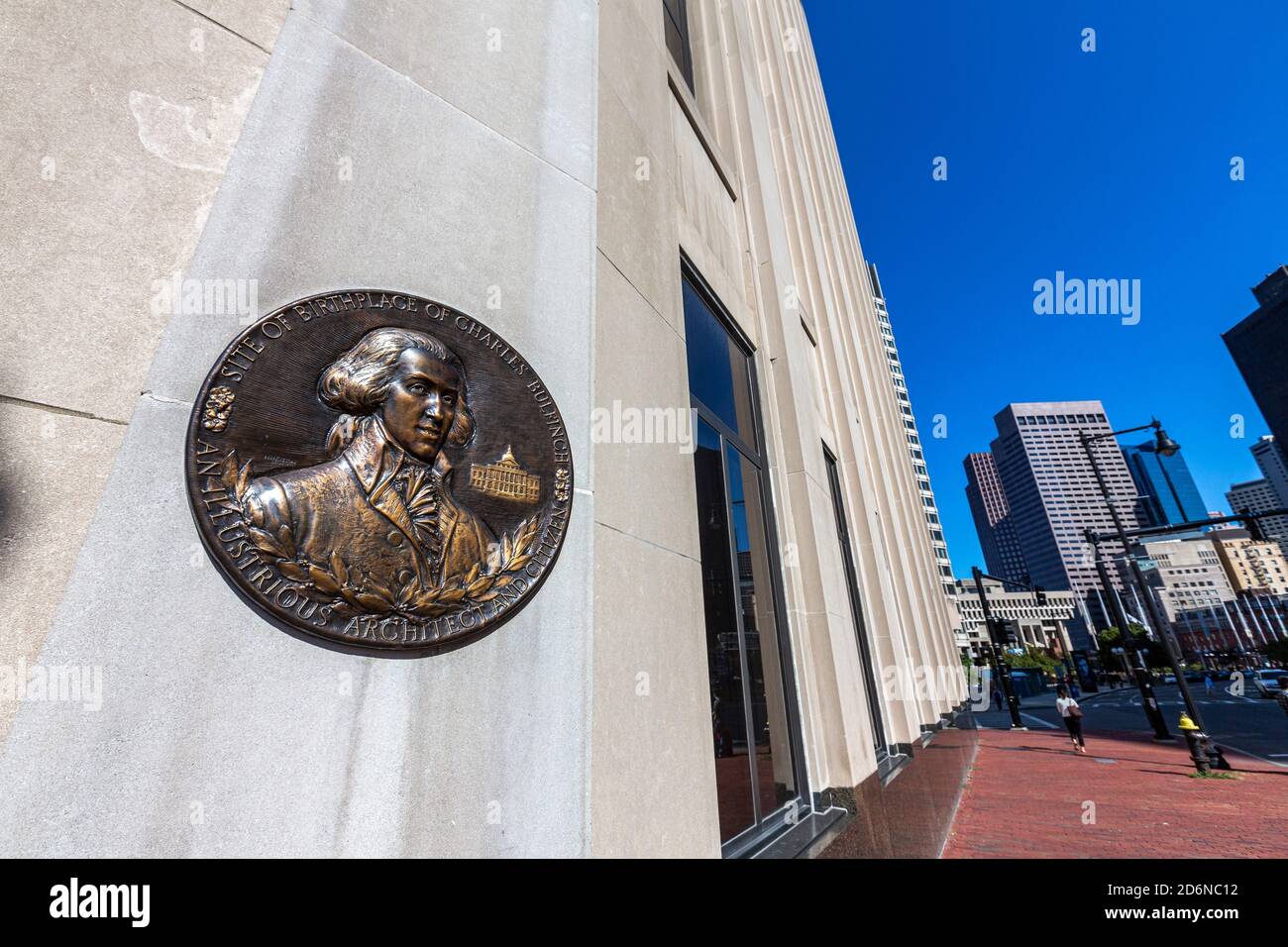 Plaque of Charles Bulfinch American architect, Art deco building, 6 ...