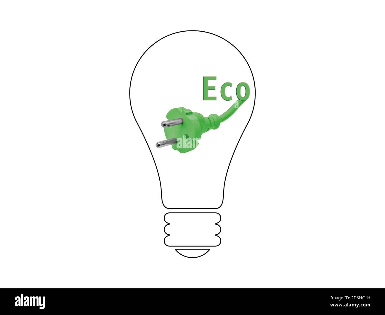 Light bulb with plug isolated on white background vector Stock Photo ...