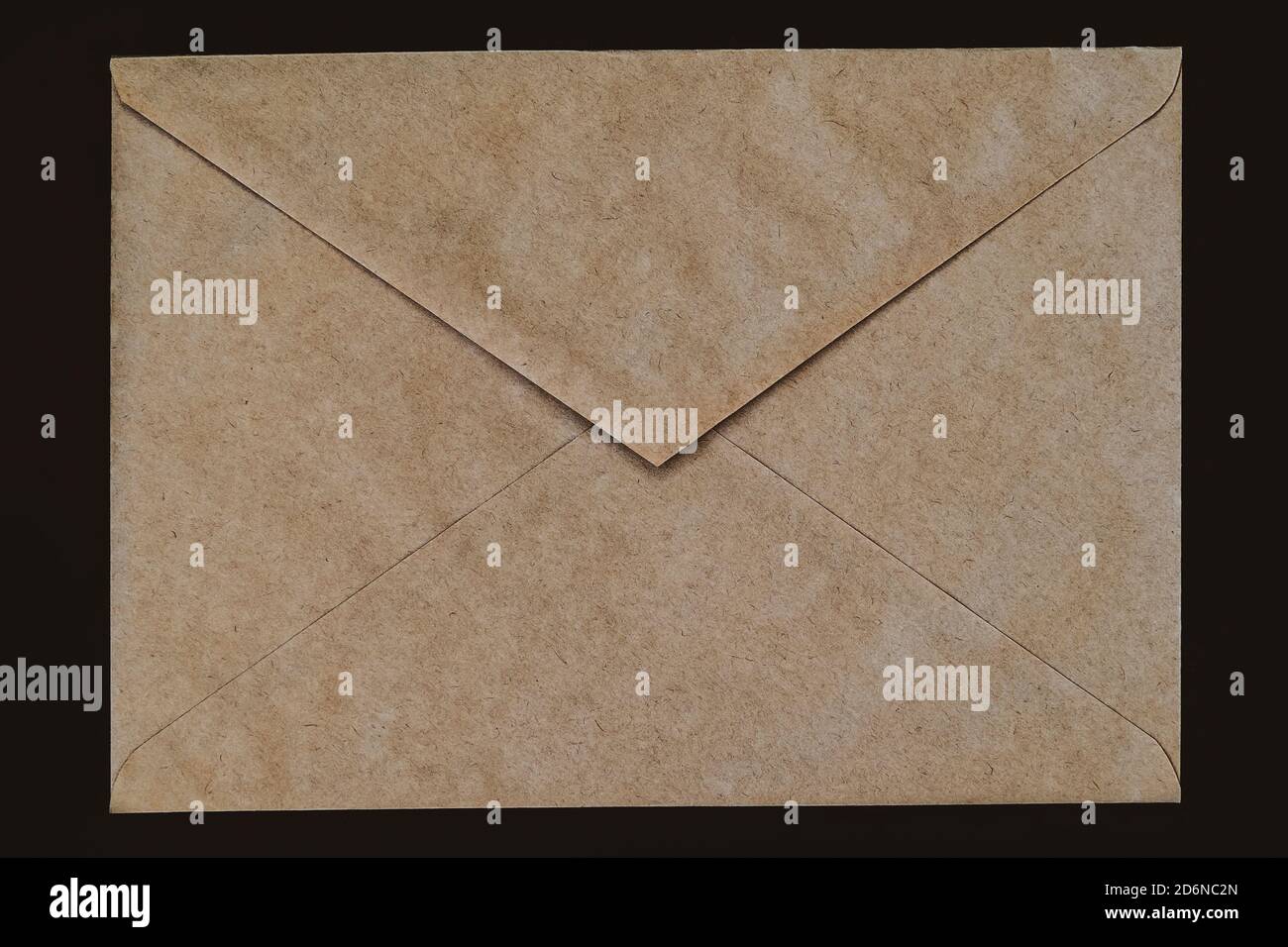 Vintage craft paper envelope, back side. Top view. Background for ...