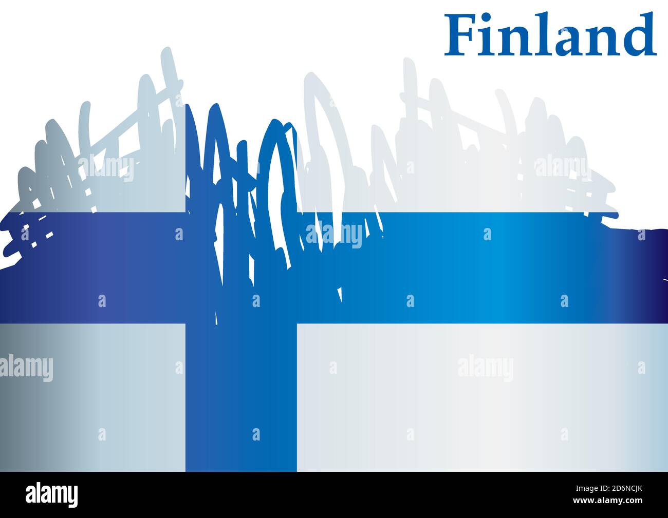 Flag of Finland, Republic of Finland. Bright, colorful vector ...