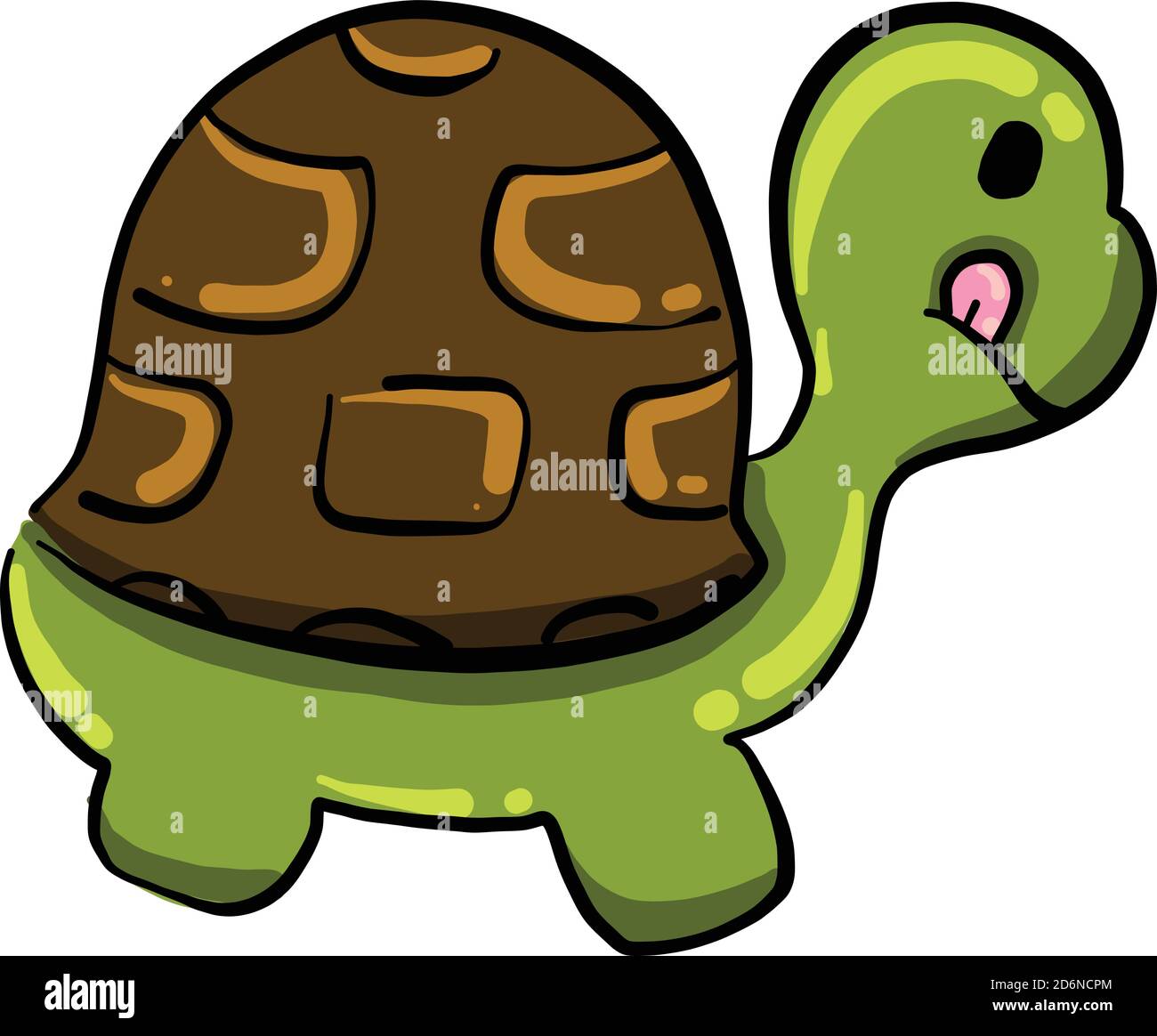 Little turtle, illustration, vector on white background Stock Vector ...