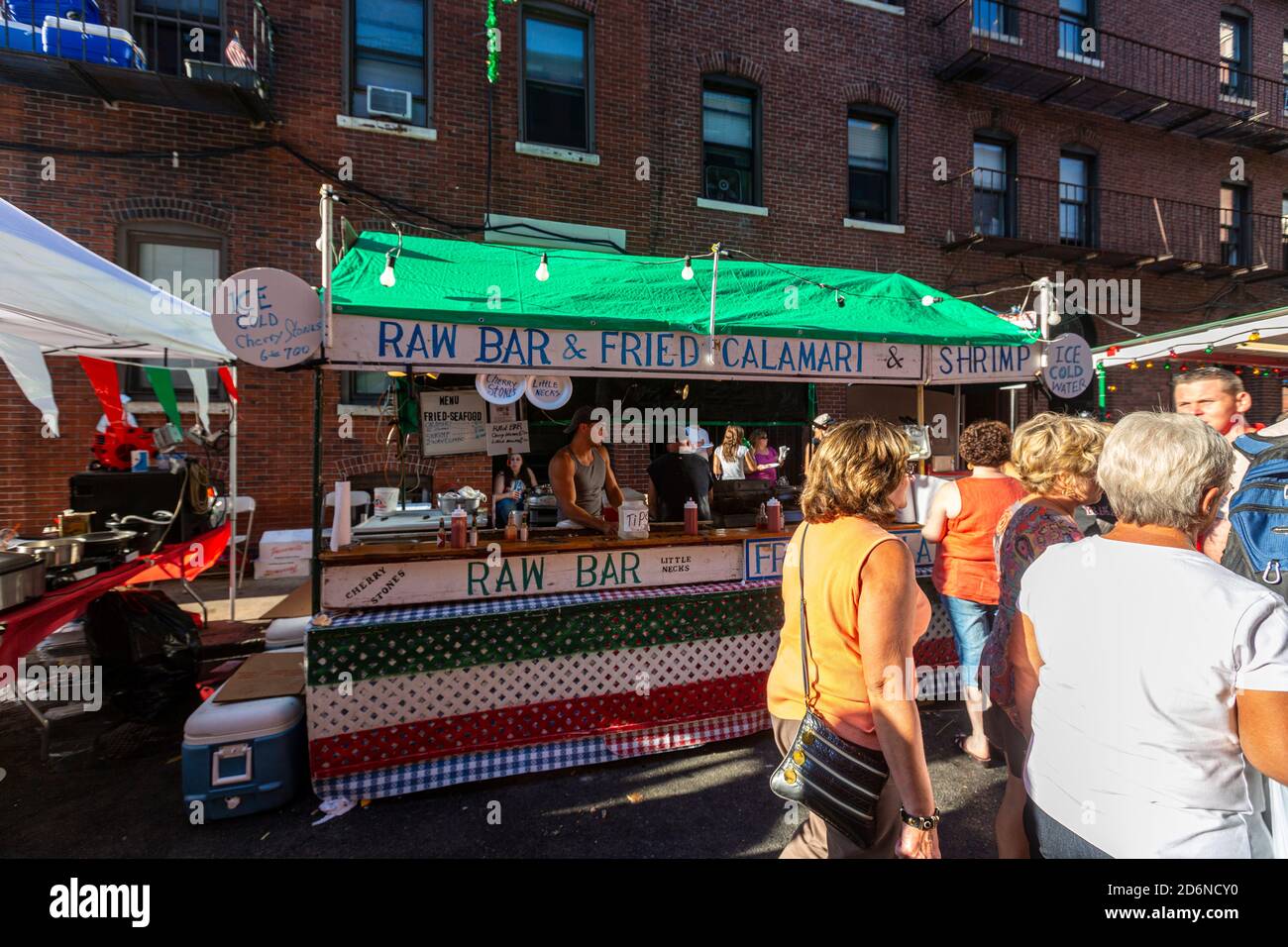 People in the street celebrating the St Anthony Feast, Italian Quarter ...