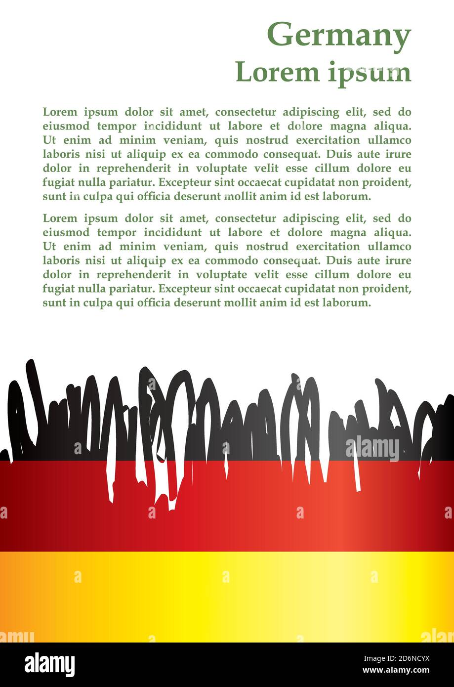 Flag of Germany, Federal Republic of Germany. Template for award design ...