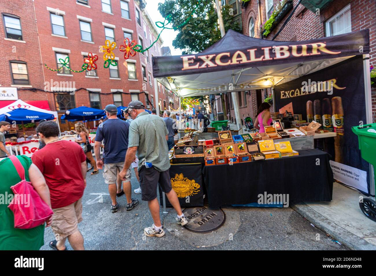 People in the street celebrating the St Anthony Feast, Italian Quarter ...
