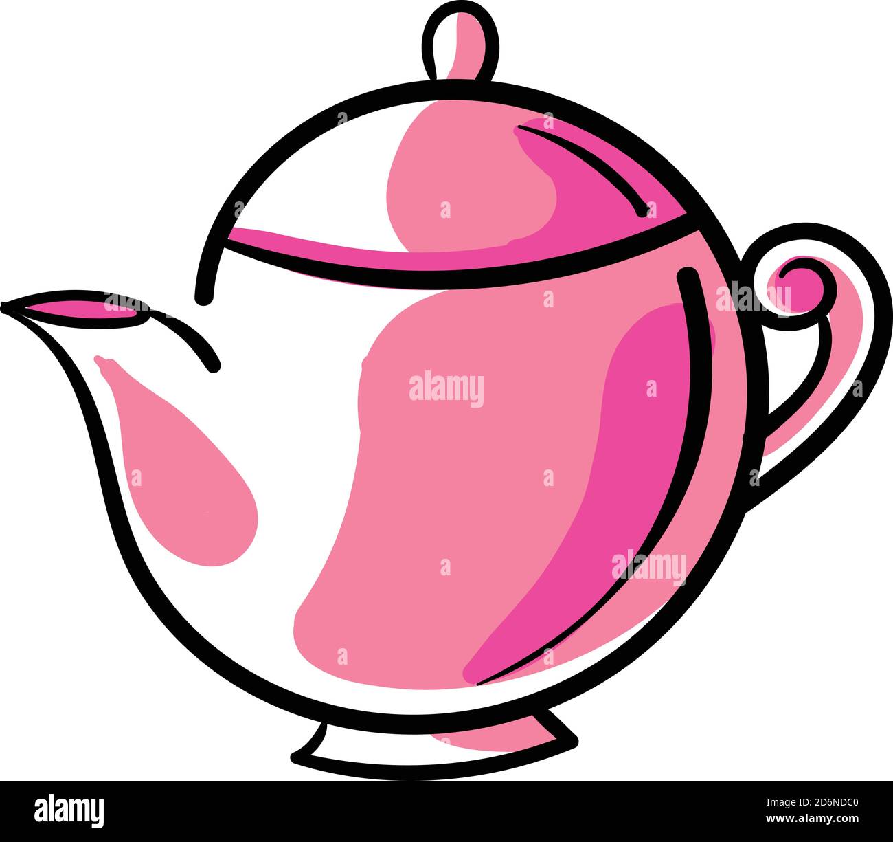 Pink Cartoon Teapot