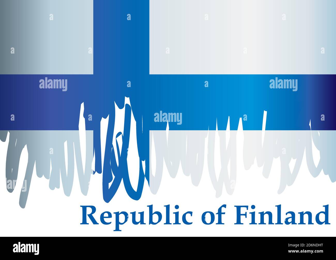 Flag of Finland, Republic of Finland. Bright, colorful vector ...