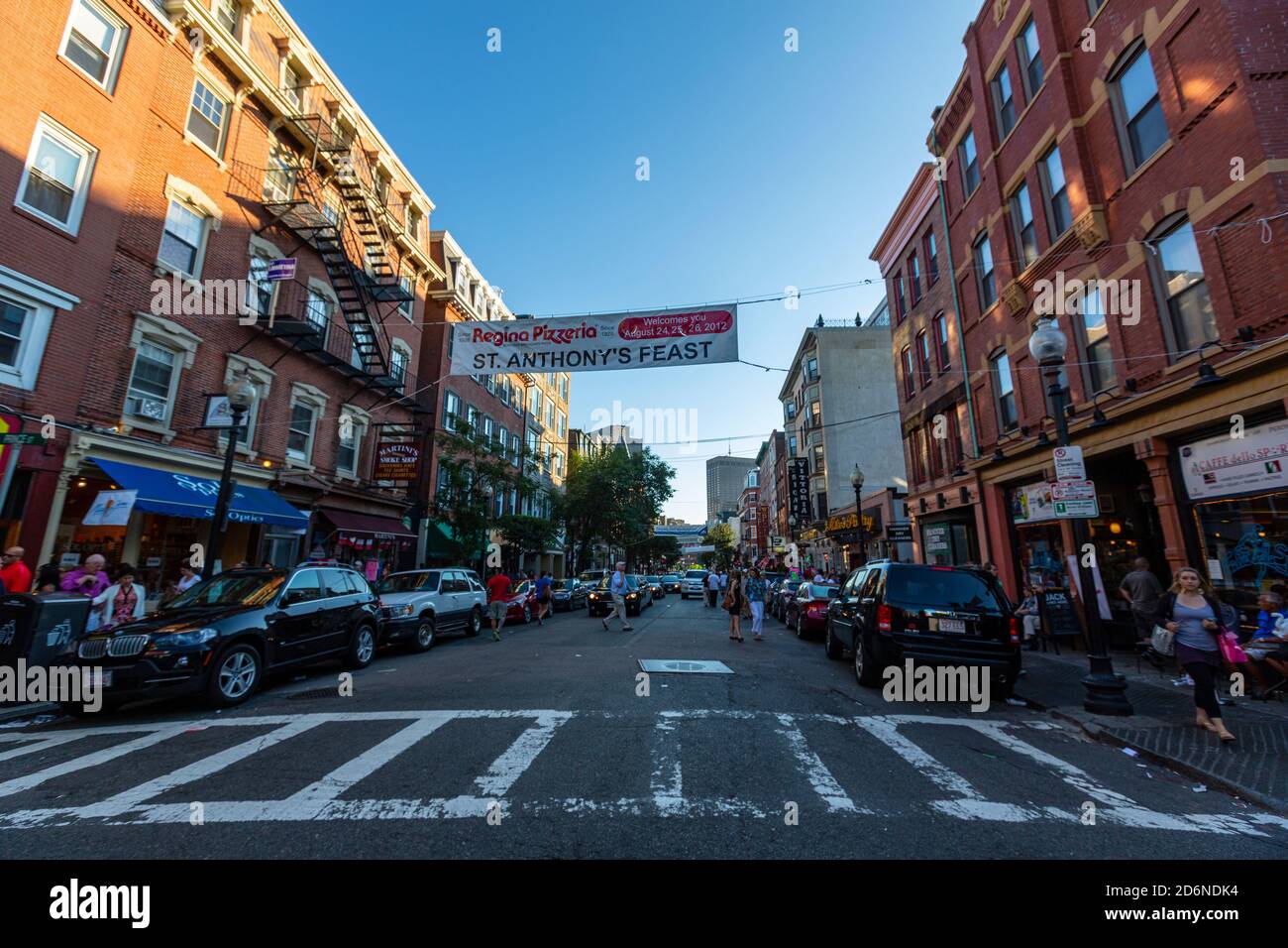 People in the street celebrating the St Anthony Feast, Italian Quarter ...