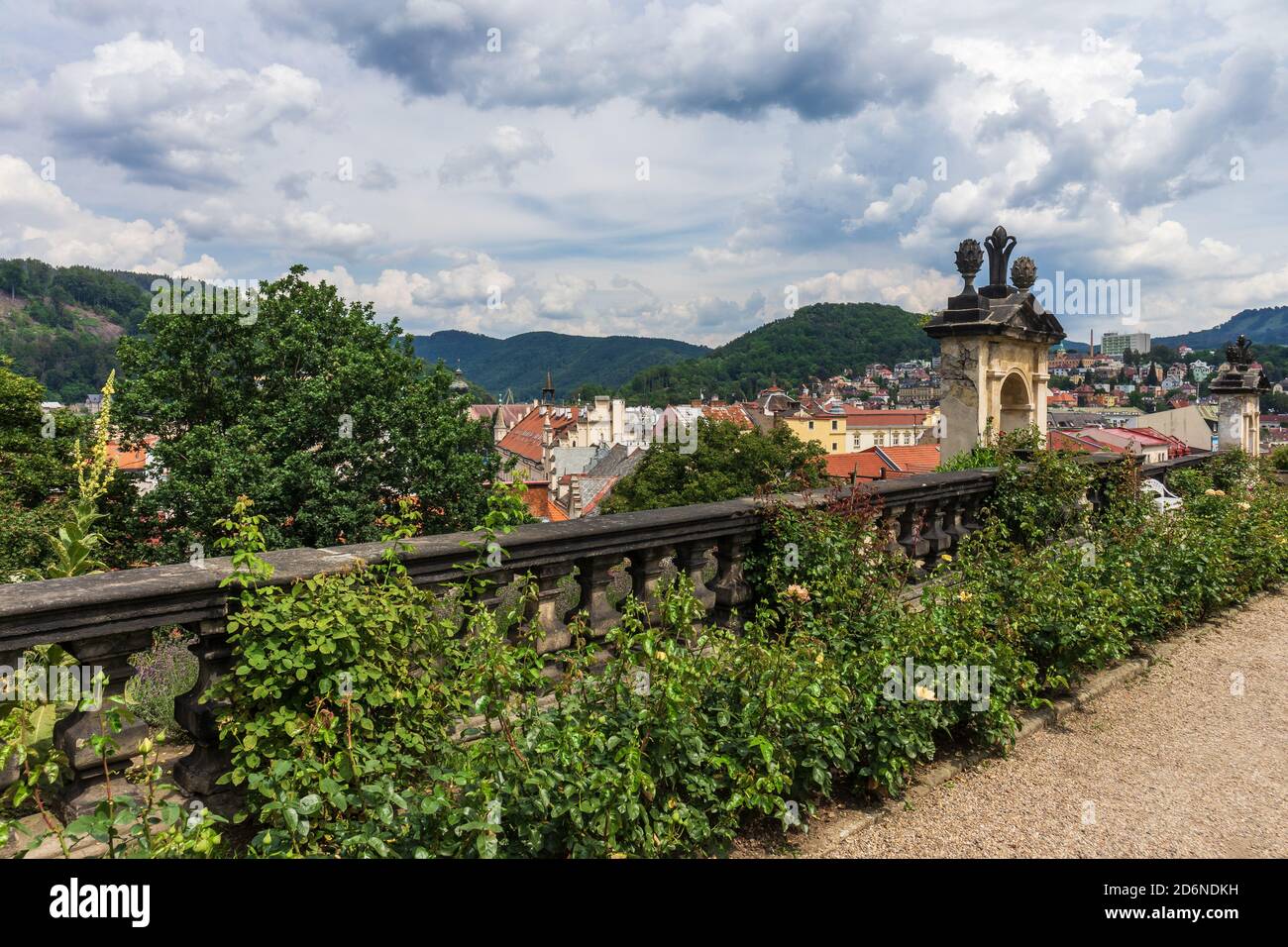Streets of Tetschen Castle. Decin. Czech Republic Stock Photo - Alamy