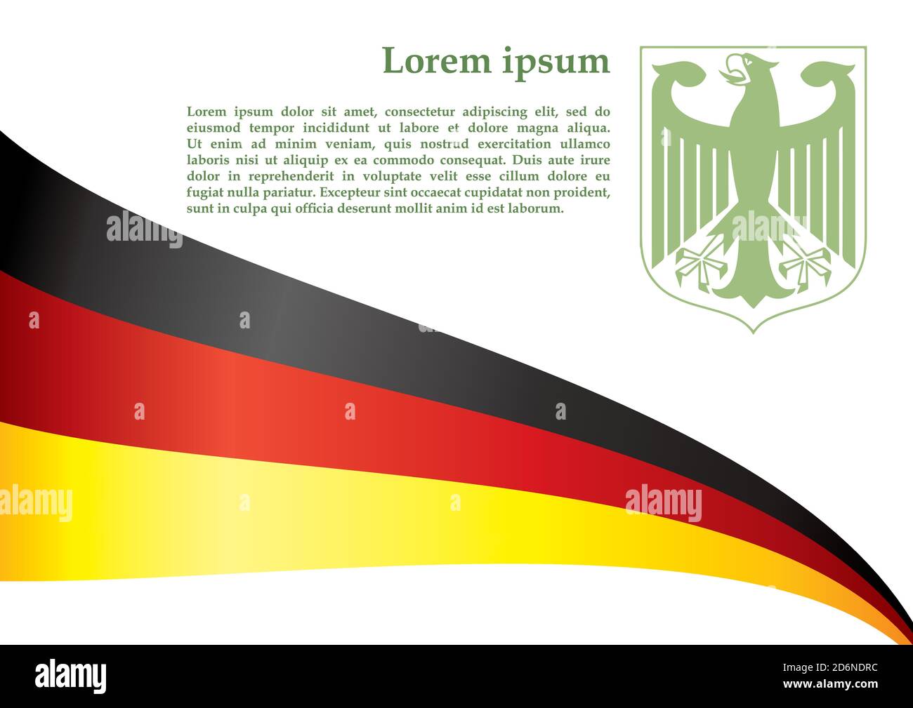 Flag of Germany, Federal Republic of Germany. Bright, colorful vector ...