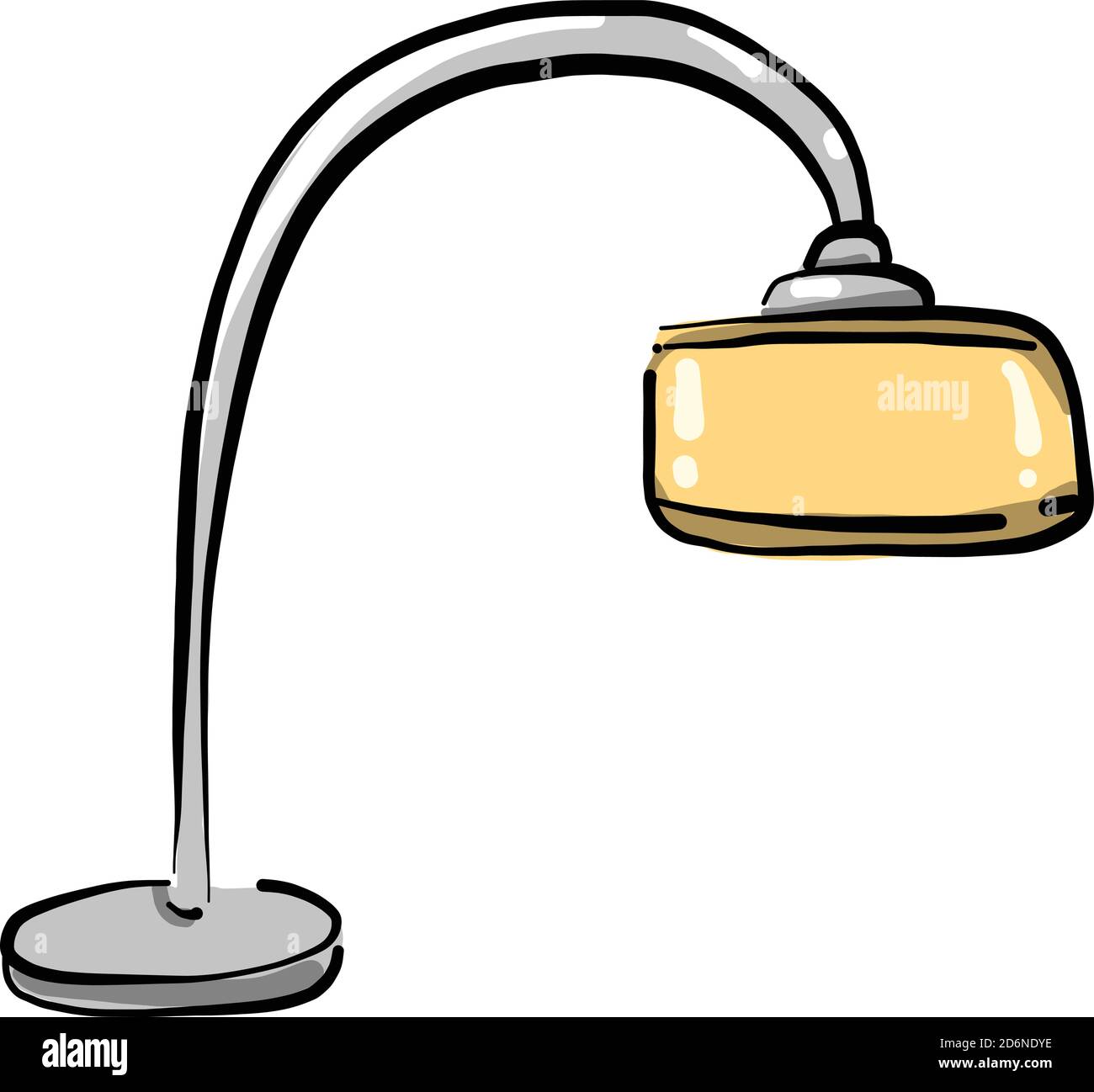 Bed lamp, illustration, vector on white background Stock Vector Image ...