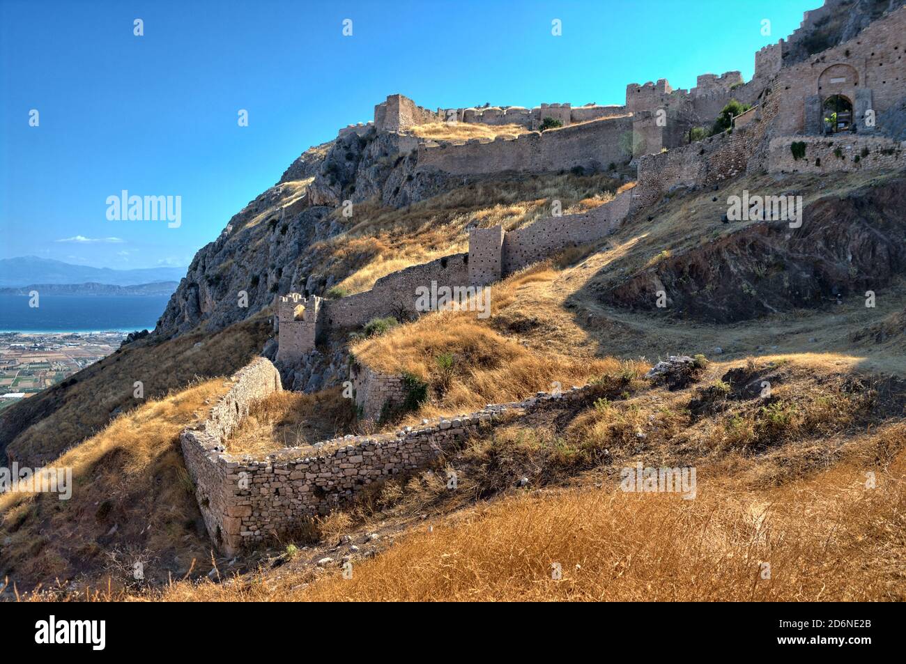 The acropolis of ancient corinth hi-res stock photography and images ...