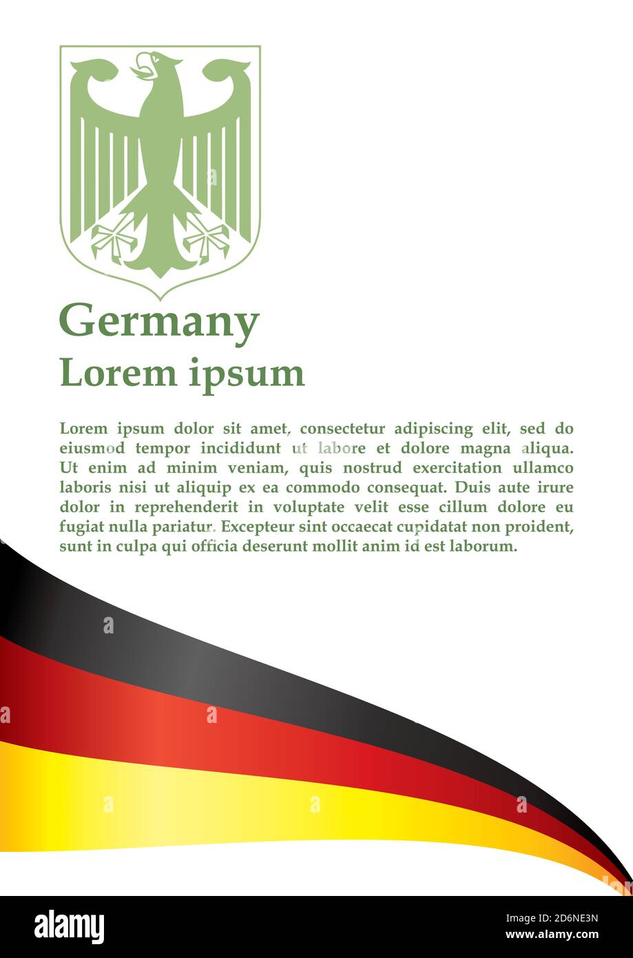 Flag of Germany, Federal Republic of Germany. Template for award design ...