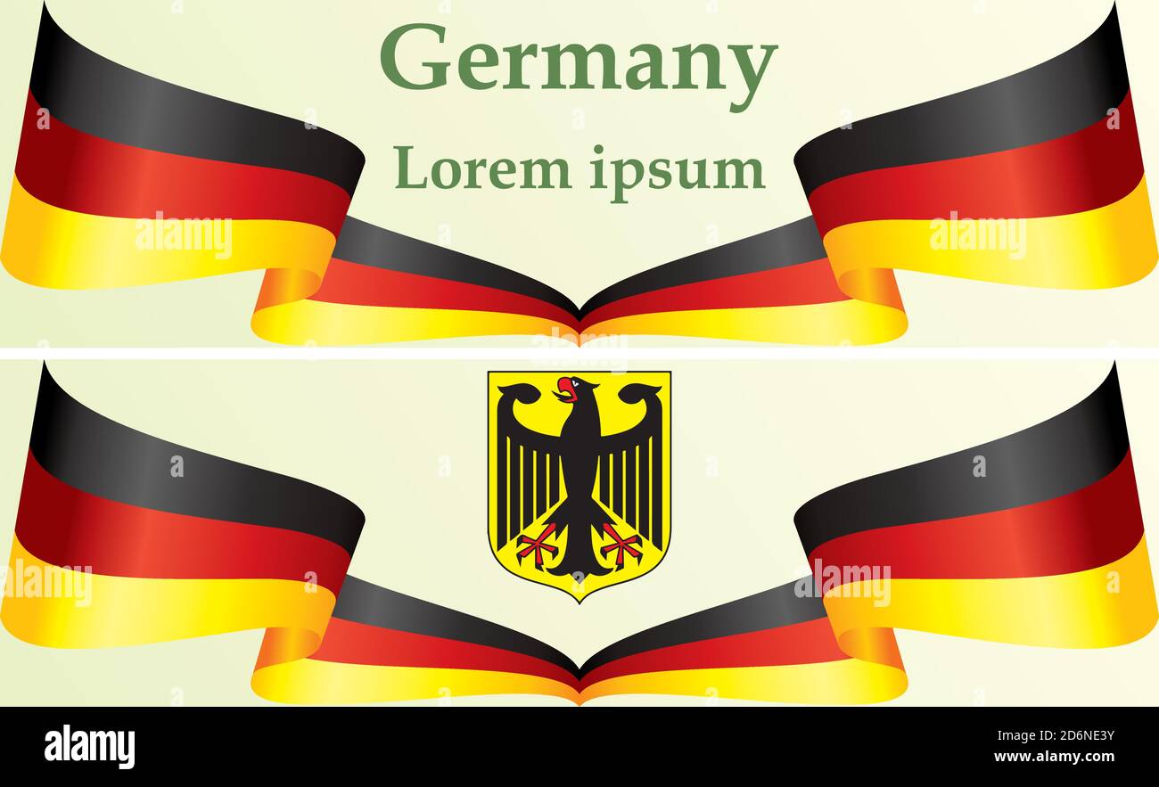 Flag of Germany, Federal Republic of Germany. Bright, colorful vector ...