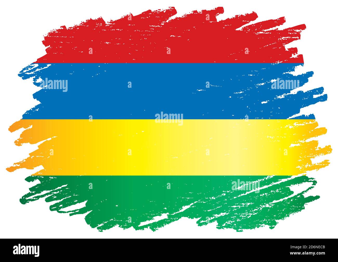 Flag of Mauritius, Republic of Mauritius. Bright, colorful vector ...