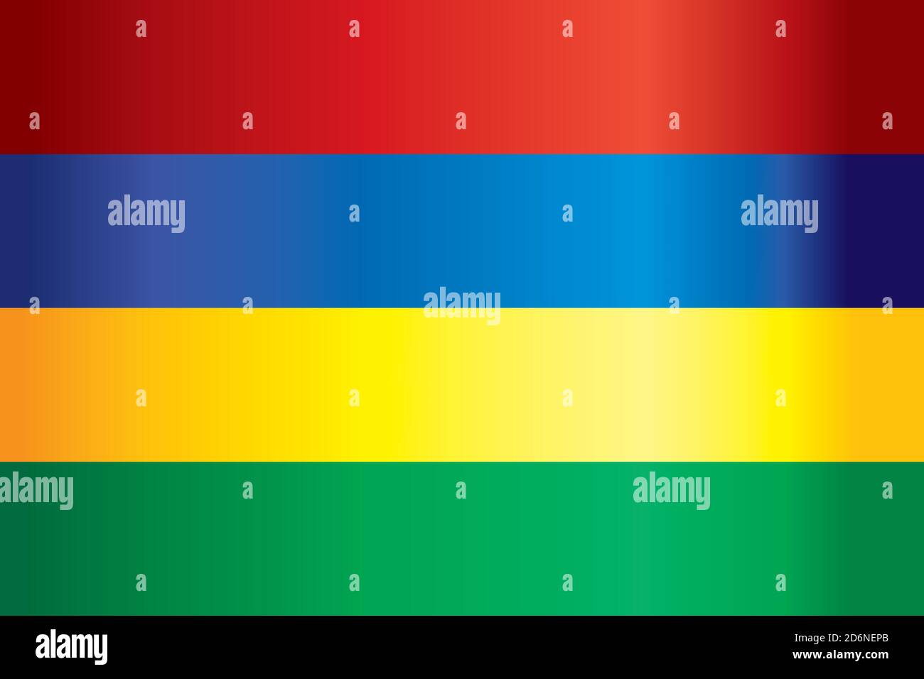 Flag of Mauritius, Republic of Mauritius. Bright, colorful vector ...