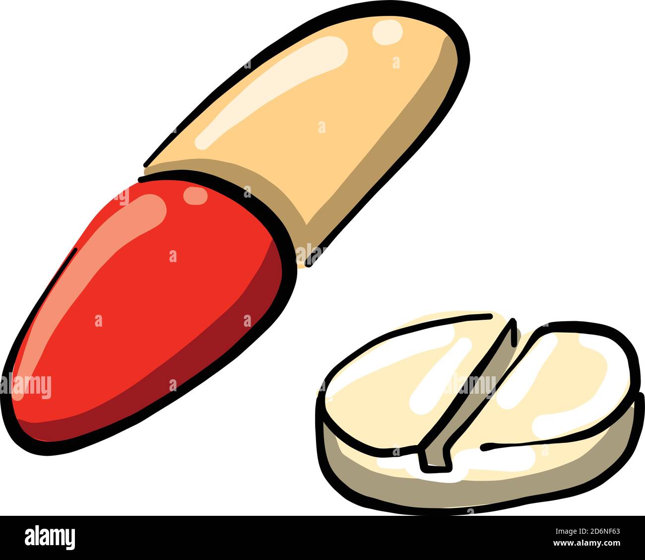 Painkiller vector vectors Cut Out Stock Images & Pictures - Alamy