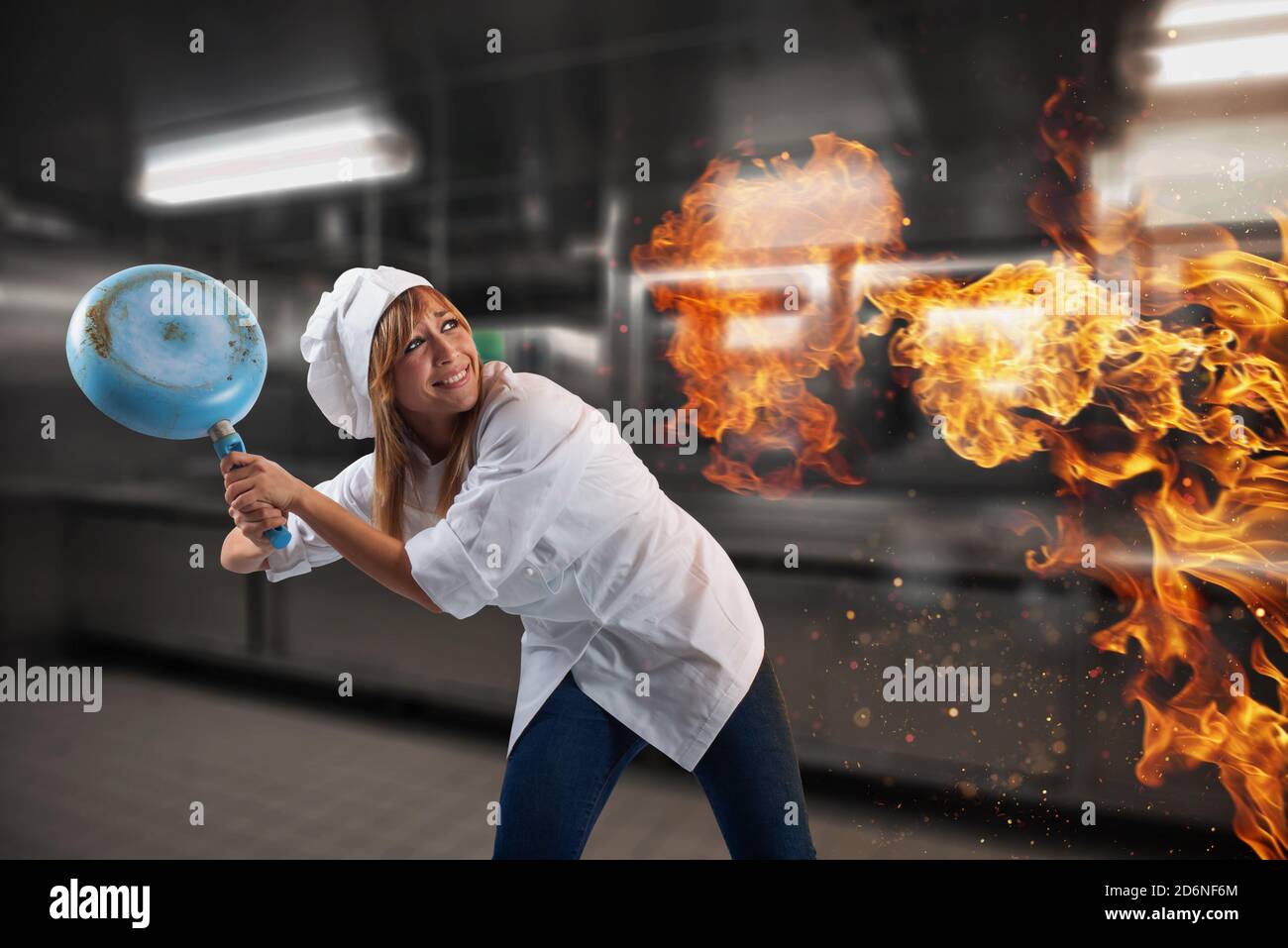 Kitchen fire accident hi-res stock photography and images - Alamy