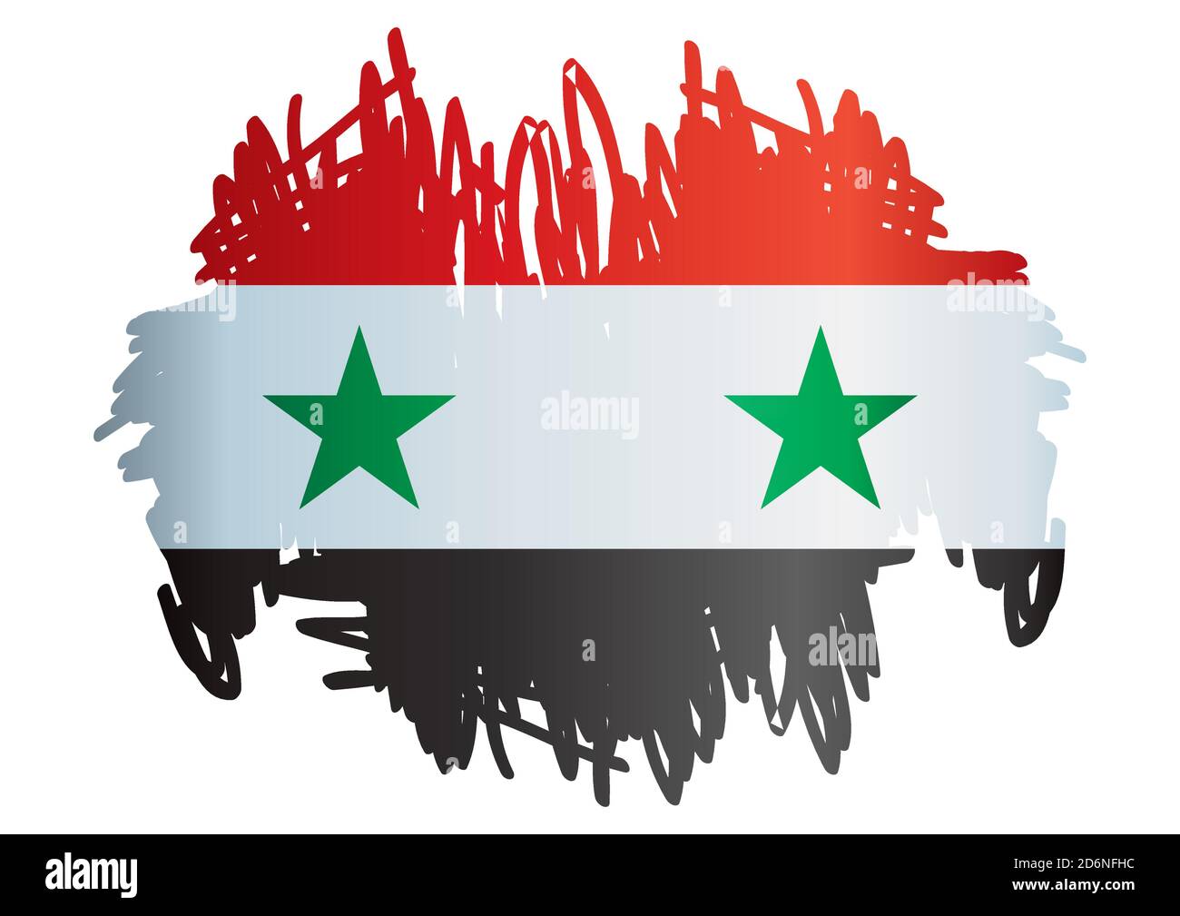 Flag of Syria, Syrian Arab Republic. Bright, colorful vector ...