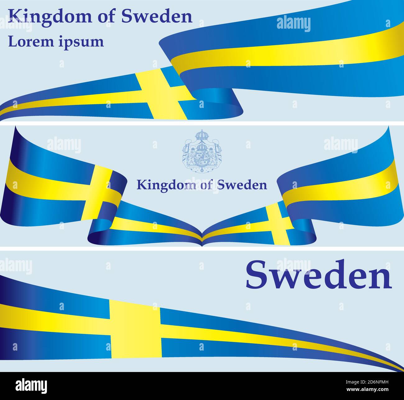 Flag of Sweden, Kingdom of Sweden. template for award design, an ...