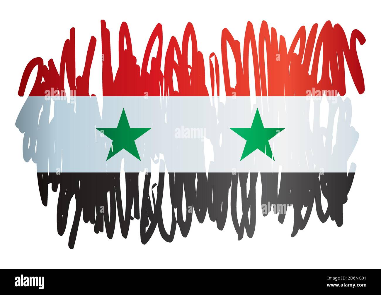 Flag of Syria, Syrian Arab Republic. Bright, colorful vector ...