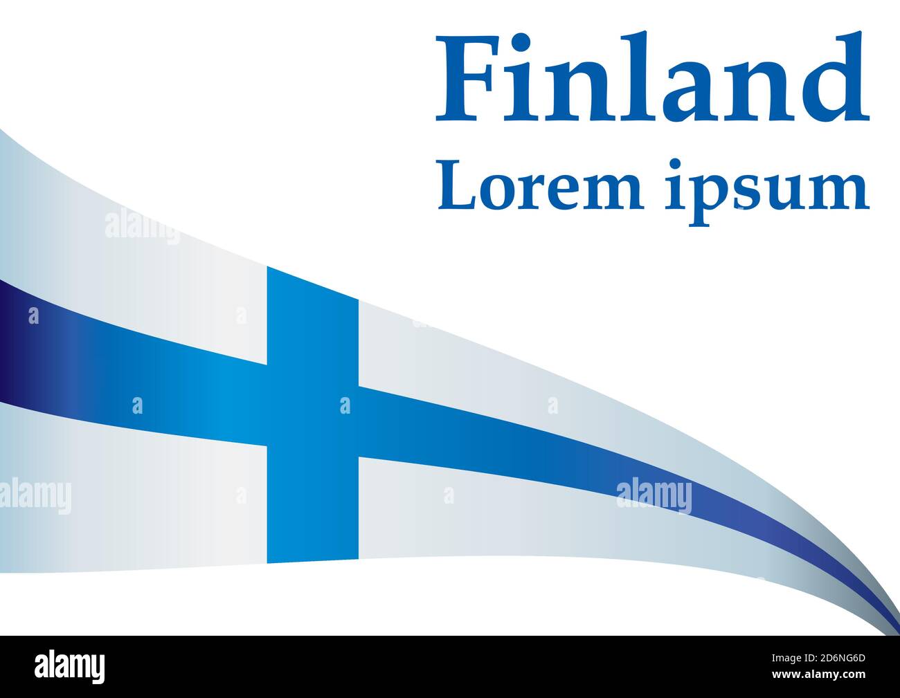 Flag of Finland, Republic of Finland. Bright, colorful vector ...