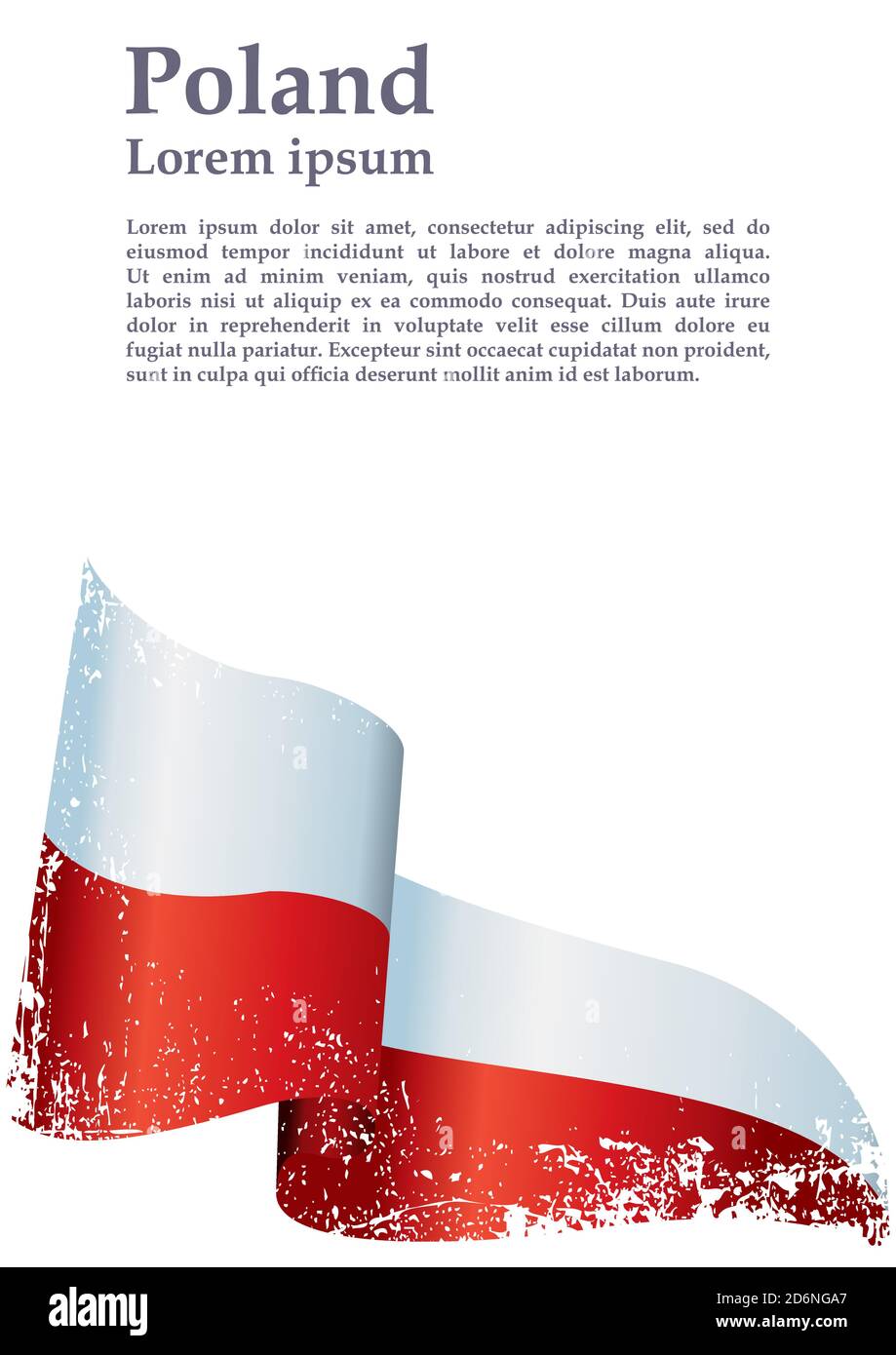 Flag of Poland, Polish flag, template for award design, an official ...