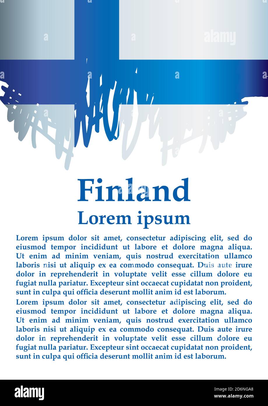 Flag of Finland, Republic of Finland. Template for award design, an ...