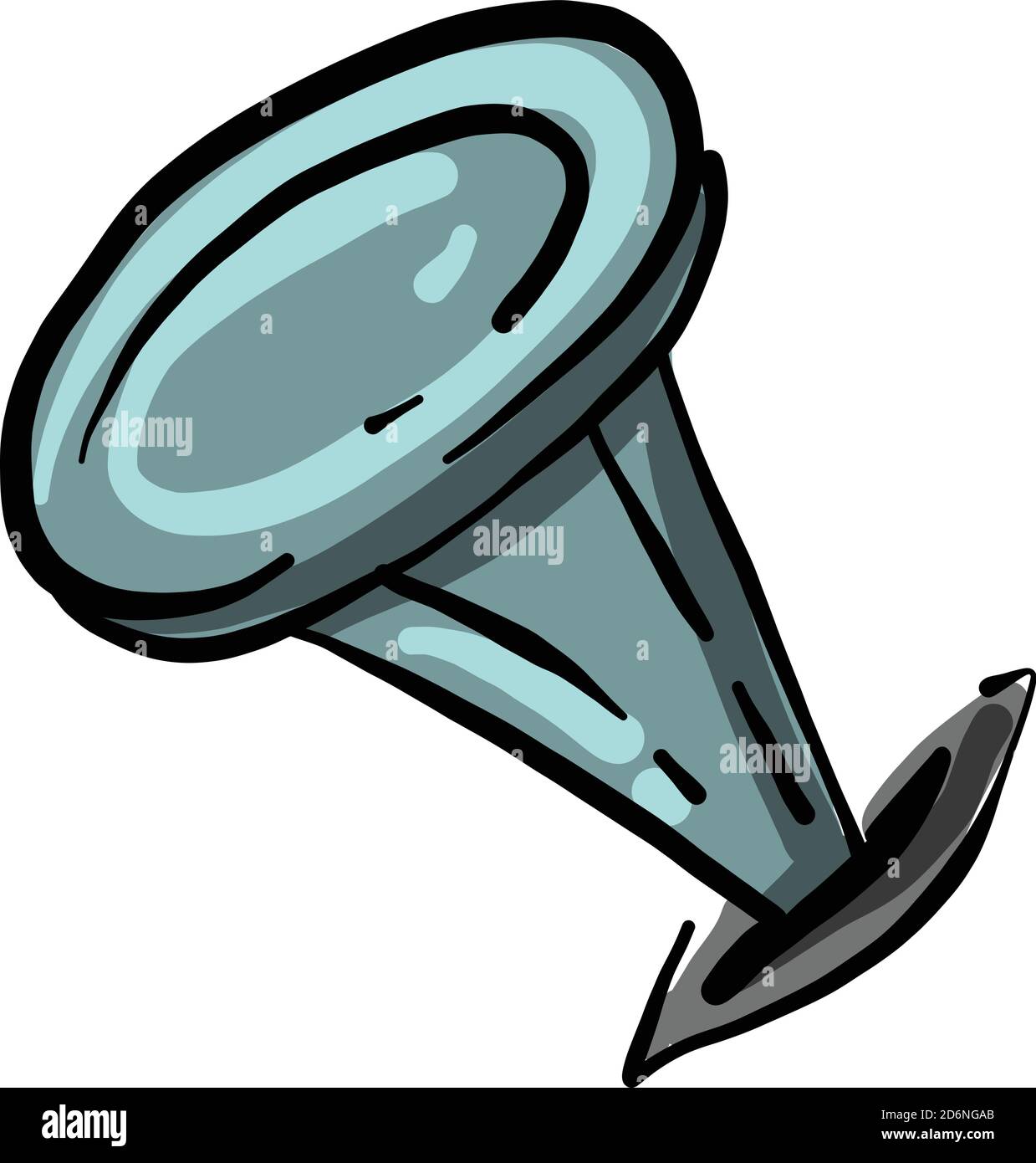 Steel nail, illustration, vector on white background Stock Vector Image ...