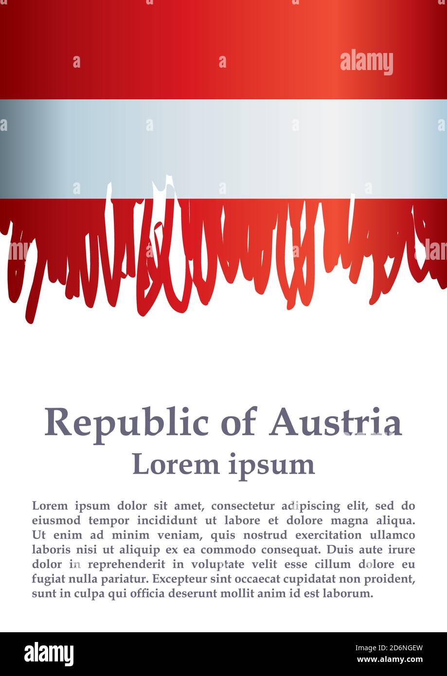 Flag of Austria, Republic of Austria. Template for award design, an ...