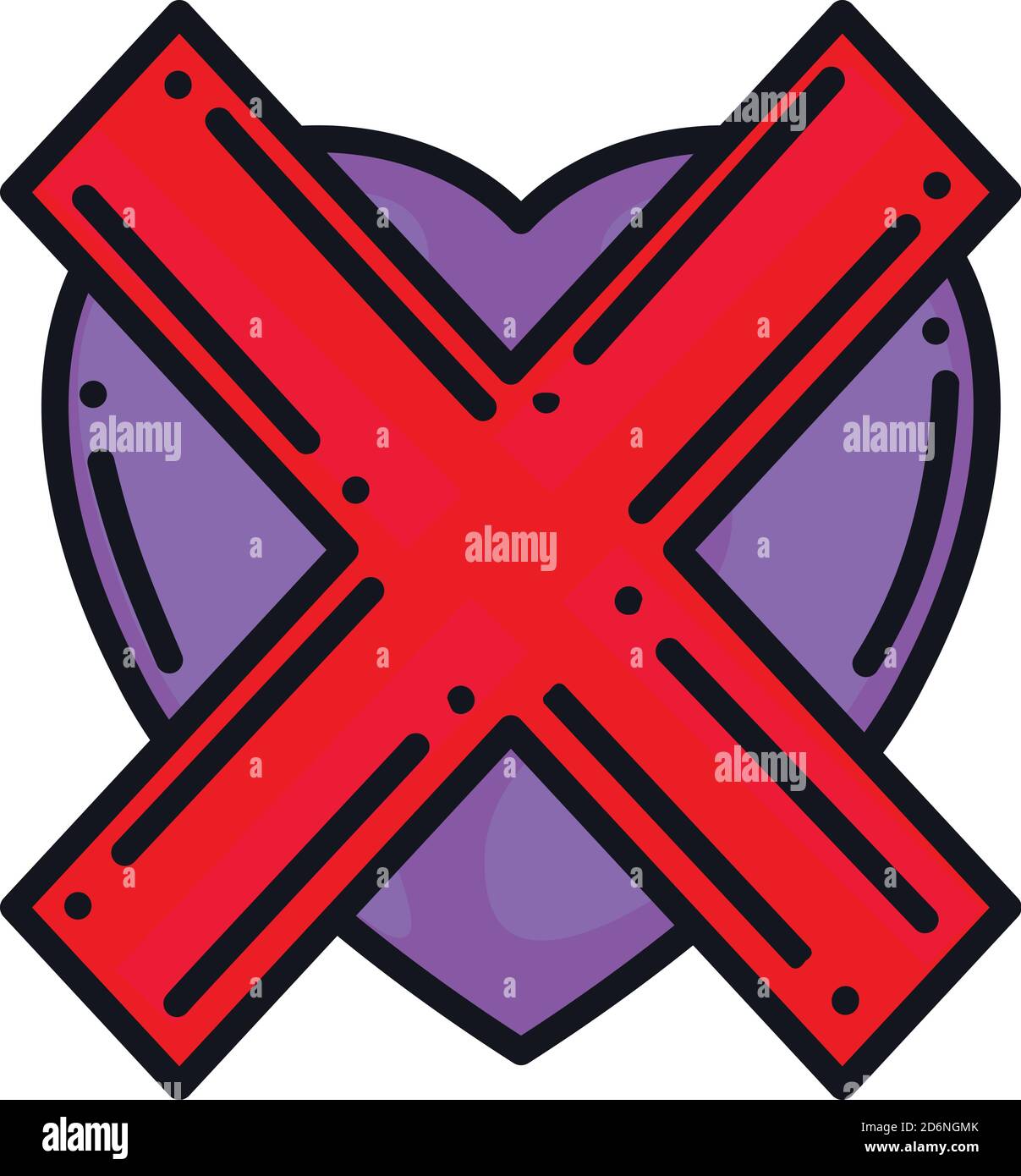 No love, illustration, vector on white background Stock Vector Image ...