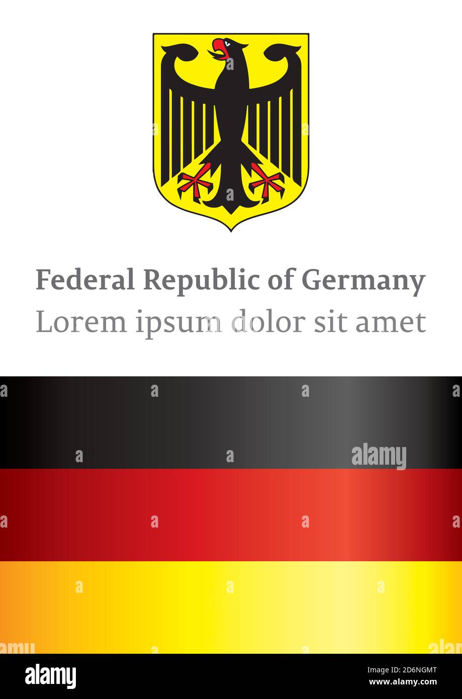 Flag of Germany, Federal Republic of Germany. Template for award design ...