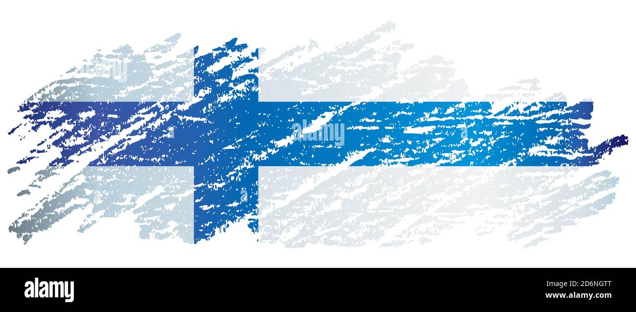 Flag of Finland, Republic of Finland. Bright, colorful vector ...