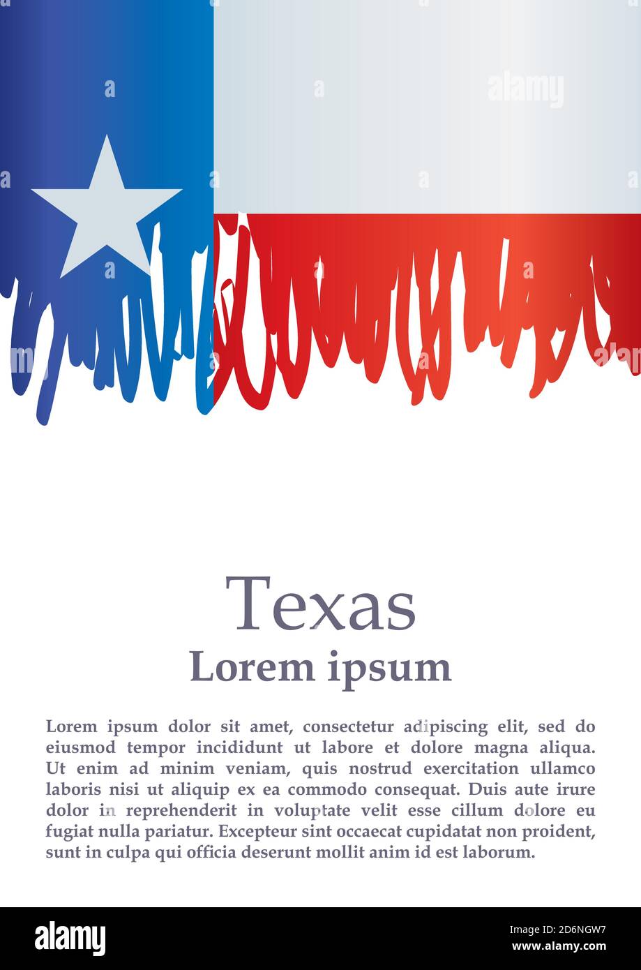 Flag of Texas, State of Texas. Template for the award, an official ...