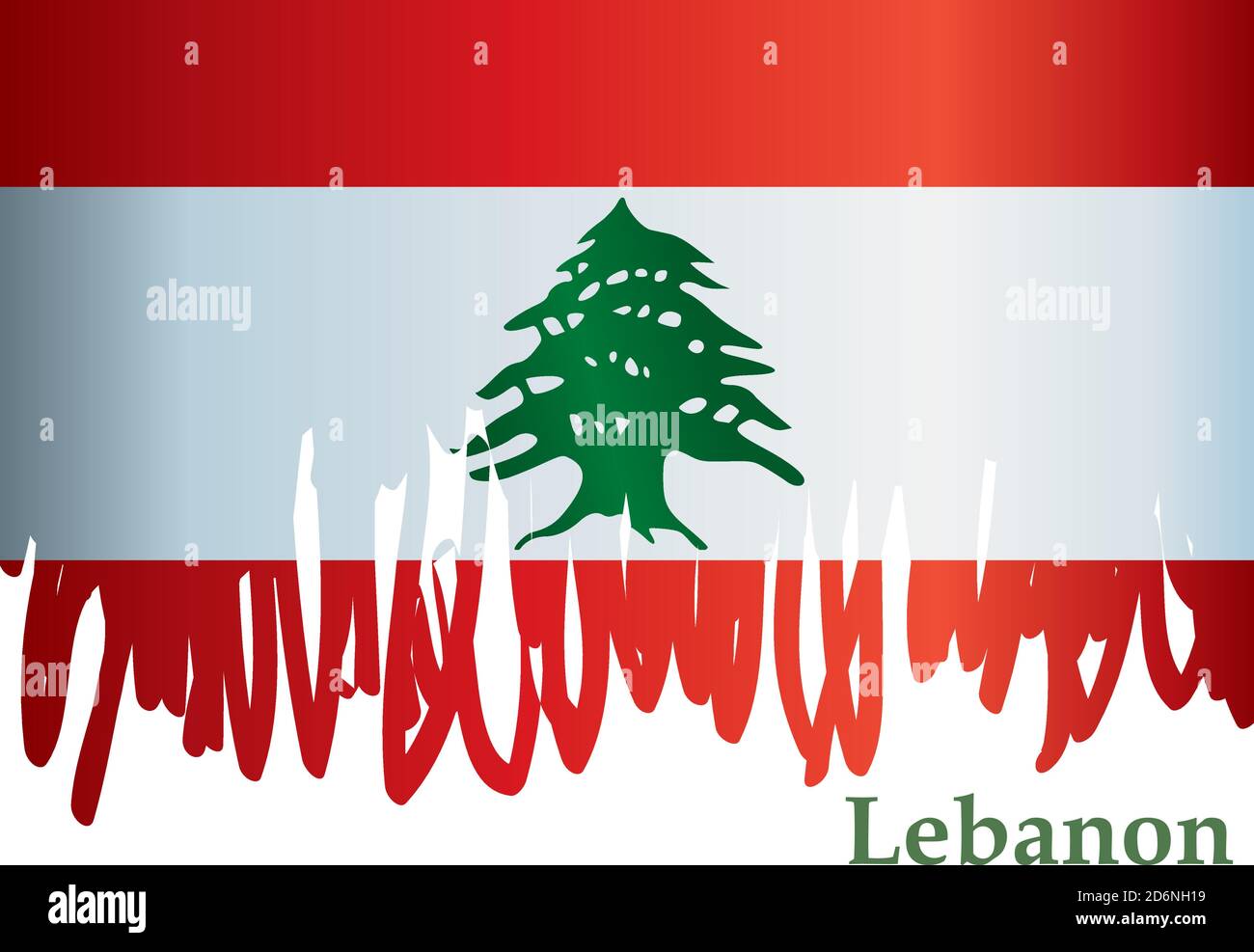 Flag of Lebanon, Lebanese Republic, Bright, colorful vector ...